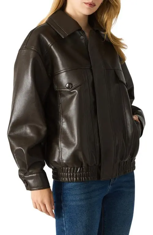 Steve Madden Faux Leather Oversized Jacket