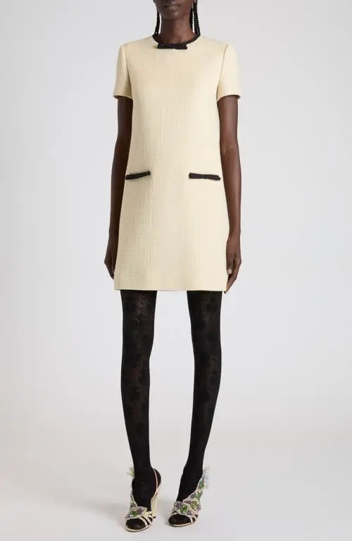 Valentino Garavani Bow Detail Tweed Minidress
