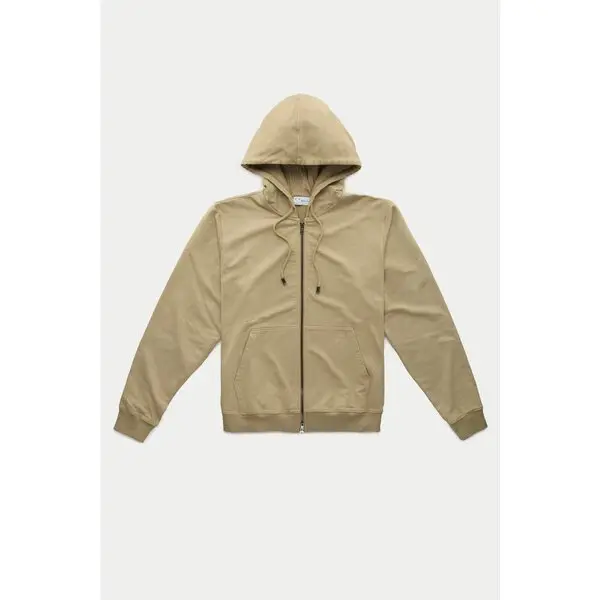 WOLF VS. GOAT (WVG) Barni Zip-up Fleece Hoodie - Lt. Brown