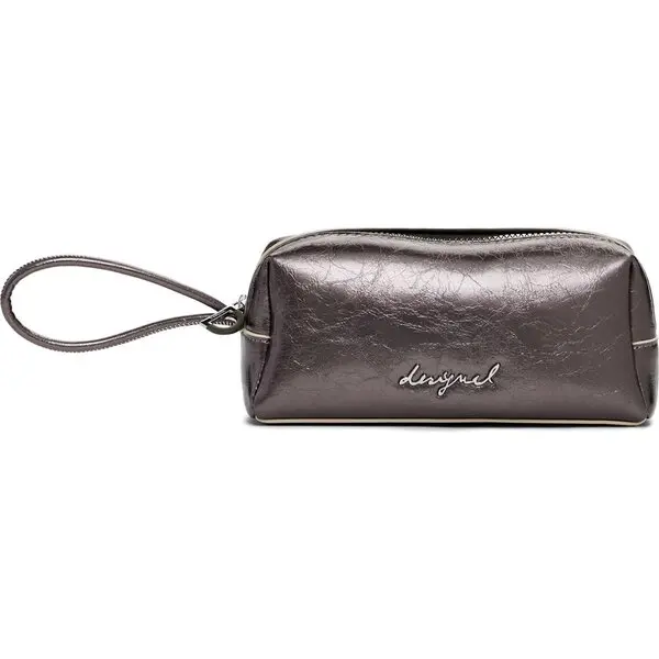 Desigual Metallic Faux-leather Wristlet