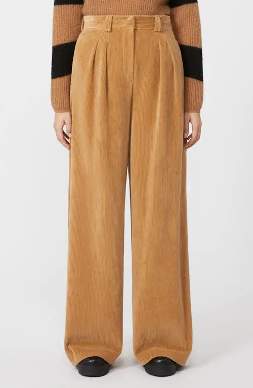 MM BY MAX MARA Henry Cotton Blend Corduroy Wide Leg Pants