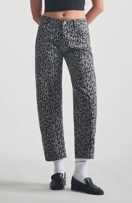 Brooklyn Industries Leopard Print Barrel Jeans