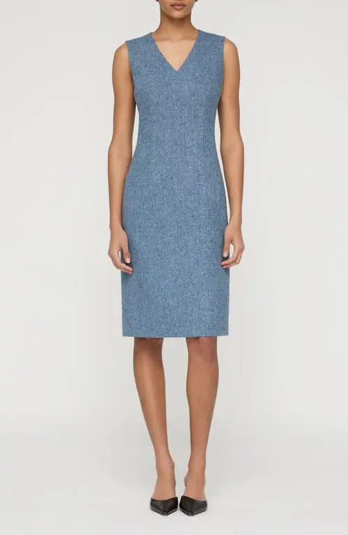 Lafayette 148 New York Sleeveless Donegal Tweed Sheath Dress