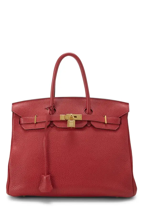 Hermès Hermã¨s Rouge Casaque Togo Birkin 35