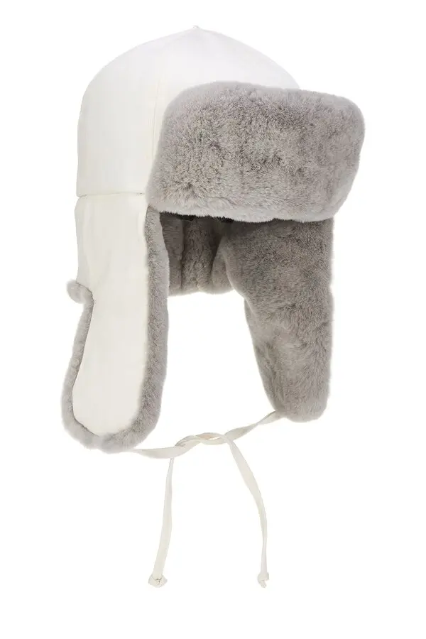 Hermès Canvas Trapper Hat - White