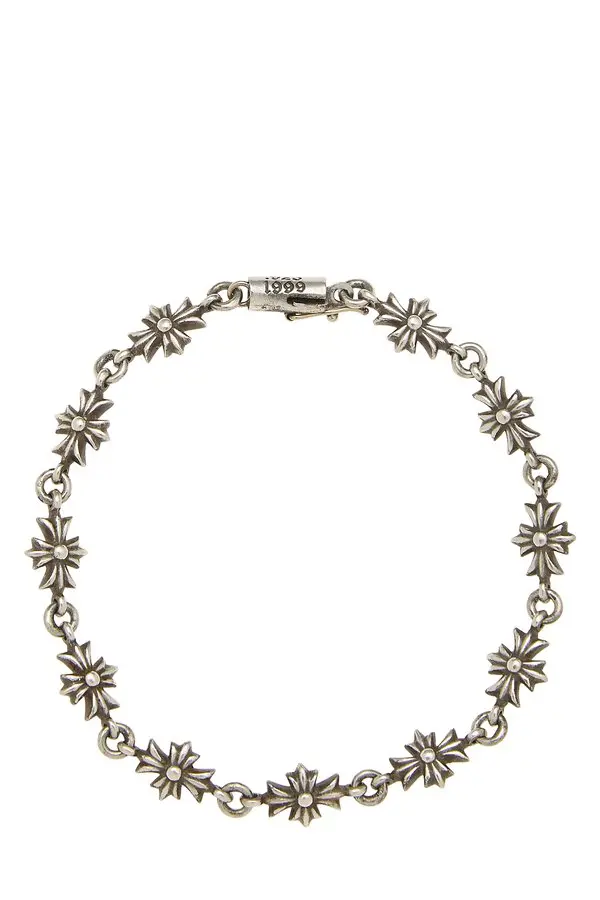 Chrome Hearts Sterling Cross Link Bracelet - Silver