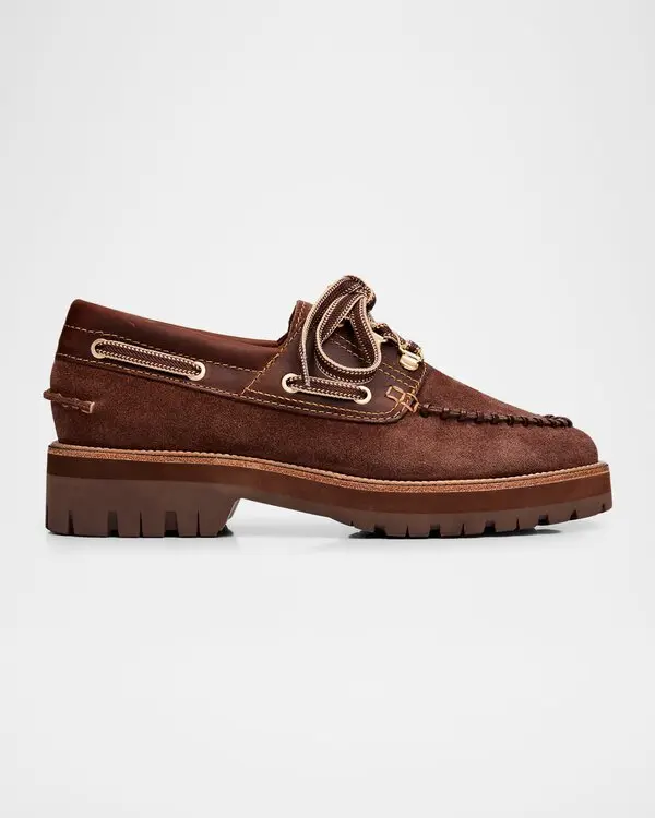 Rag & Bone Cameron Suede Boat Shoes - Mocsd