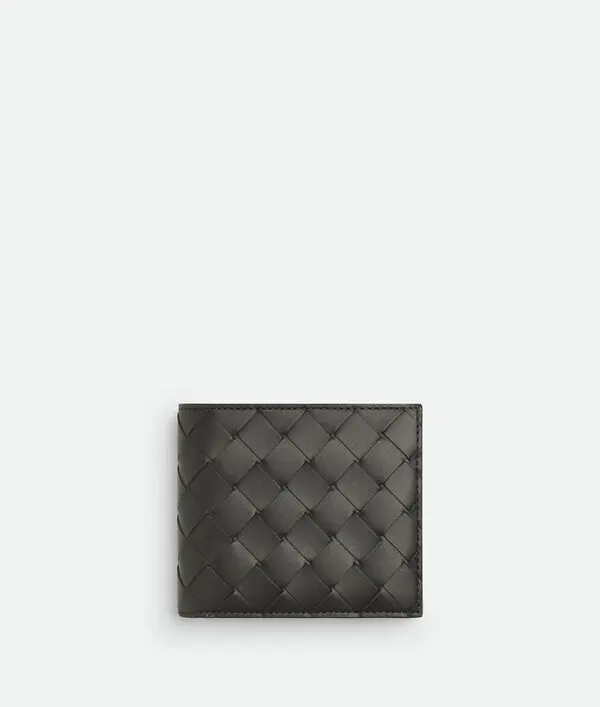Bottega Veneta Intrecciato Bi-fold Wallet With Coin Purse - Graphite/rainbow