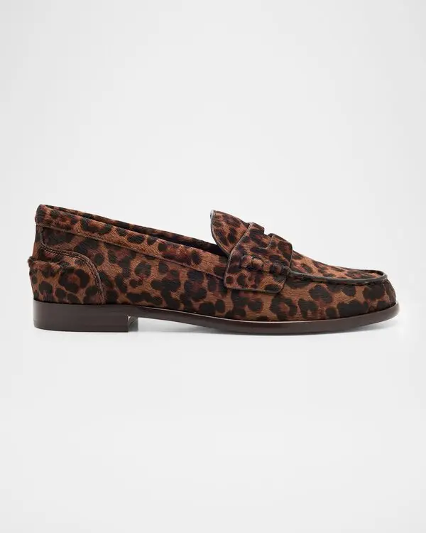 Rag & Bone Carter Leopard Calf Hair Loafers