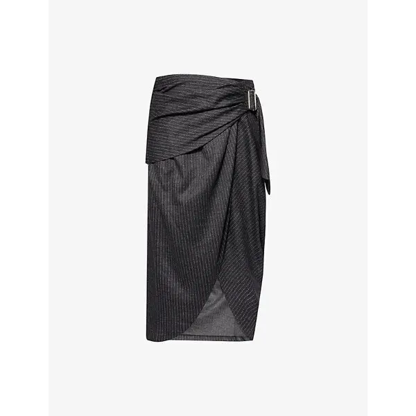Isabel Marant Atrium Reilly Pinstripe Midi Skirt