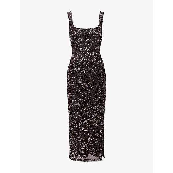 PHASE EIGHT Stud-embellished Stretch-woven Midi Dress