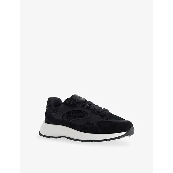 ARNE Circuit Suede, Leather And Mesh Trainers - White/blk