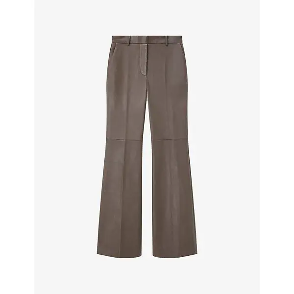 JOSEPH Tafira Flared Stretch-leather Trousers