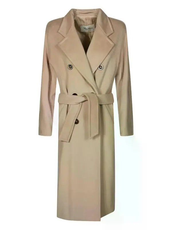 Max Mara Belted Double-breasted Coat - Brown