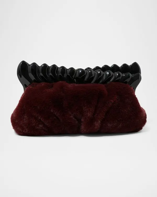 Alexis Bittar The Pouf Faux Fur Clutch