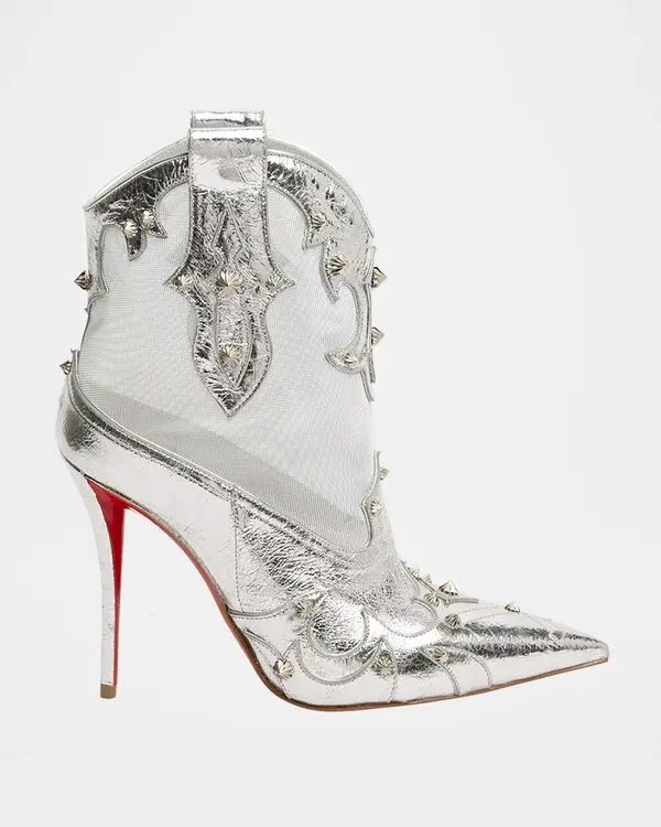 CHRISTIAN LOUBOUTIN Santia Spike Leather Booties