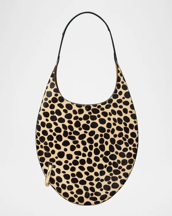 Tory Burch Pierced Cheetah-print Calf Hair Shoulder Bag