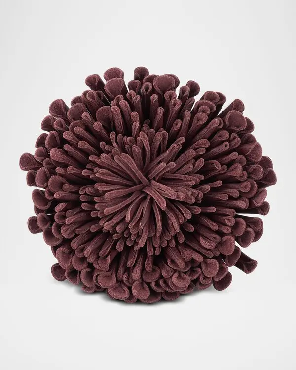 Alaïa Leather Flower Choker - Bordeaux