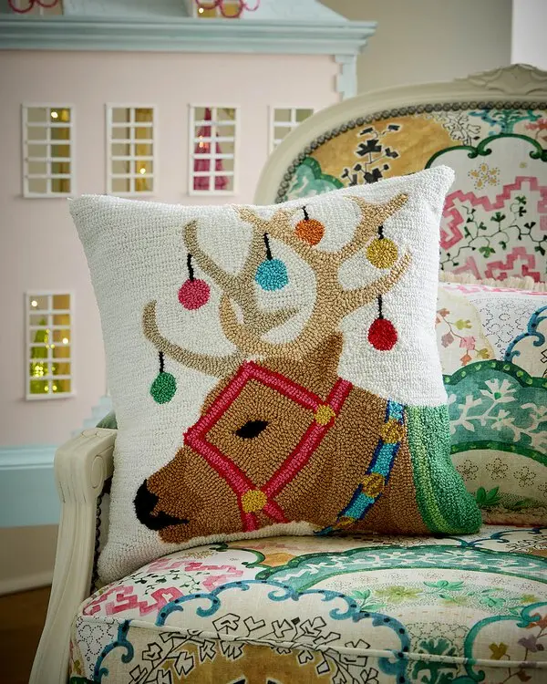C & F Reindeer Ornament Pillow, 18