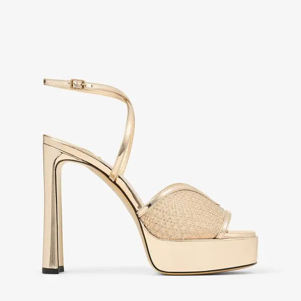 JIMMY CHOO Karli 125 Platform Sandals - Silver