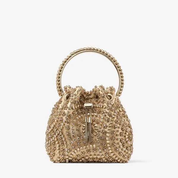 JIMMY CHOO Bon Bon Handbag With Crystal Embroidery