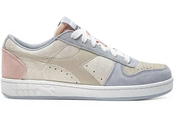 DIADORA Magic Basket Low Suede Sneakers - Arctic Ice/whisper White