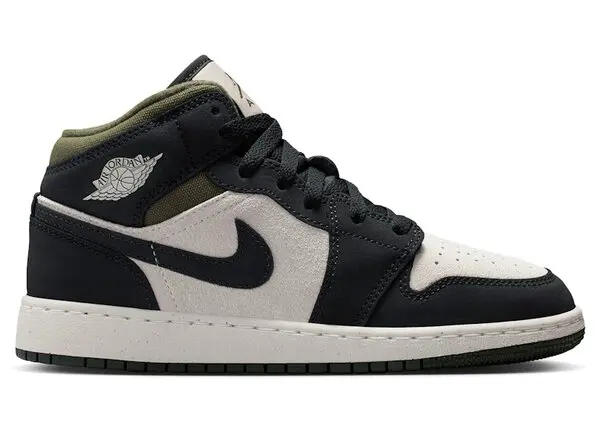 JORDAN 1 Mid Sneakers - Light Orewood Brown/medium Olive/sail