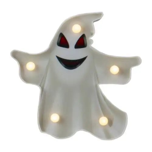 NORTHLIGHT Led Lighted Ghost Halloween Marquee Sign -7 - White