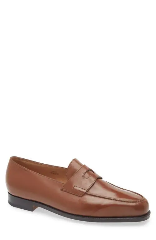 John Lobb Lopez Penny Loafer - Parisian Brown