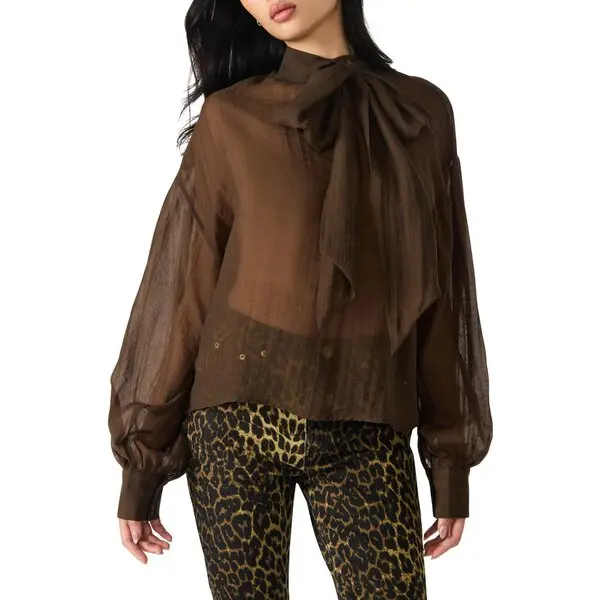 Steve Madden Sutton Tie Neck Top