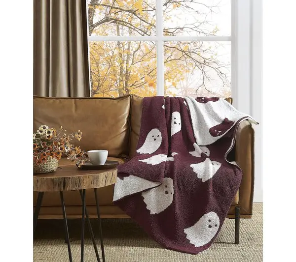 TRULY SOFT Cozy Ghost Reversible 50x70 Throw