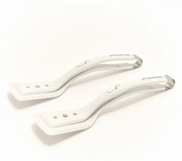 PREPOLOGY As Is Set Of 2 Silicone Locking Spatula Tongs
