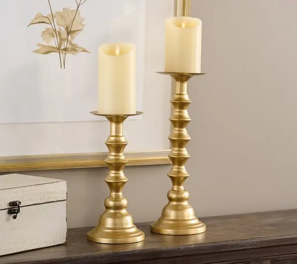HOME REFLECTIONS As Is 12.5' And 9' Graduated Pillar Holders