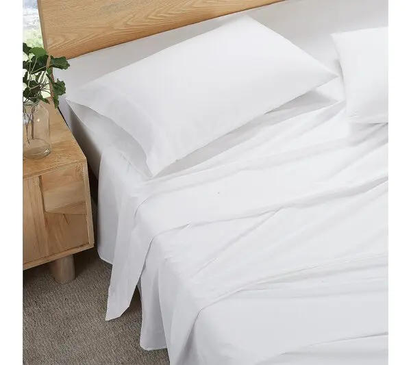 Frye 100% Cotton Linen Weave King 4 Piece Sheet Set