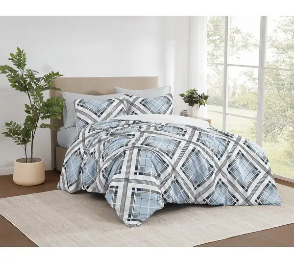 TRULY SOFT Lars Plaid 3 Piece Full/queen Duvet Set