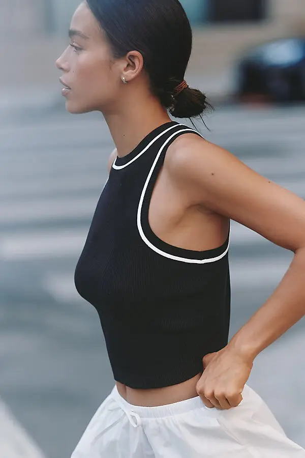 Anthropologie High-neck Crop Top