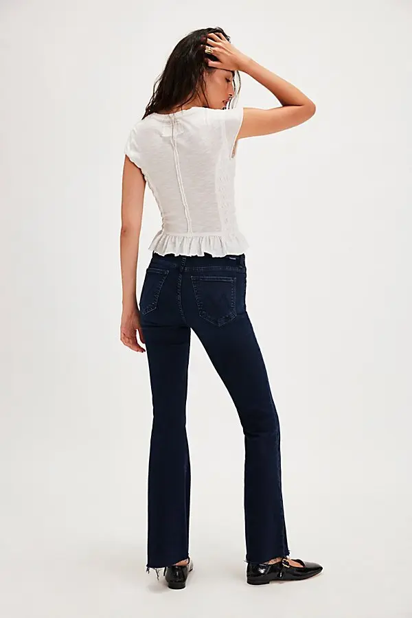 MOTHER The Weekender Frayed Flare Jeans - Chip On My Shoulder