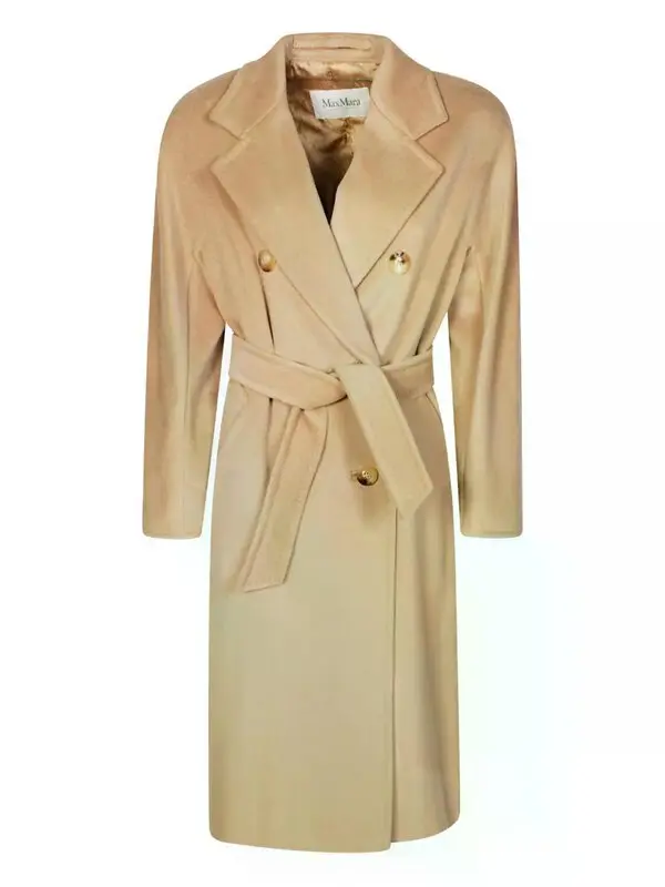 Max Mara Double-breasted Belted Coat - Neutrals