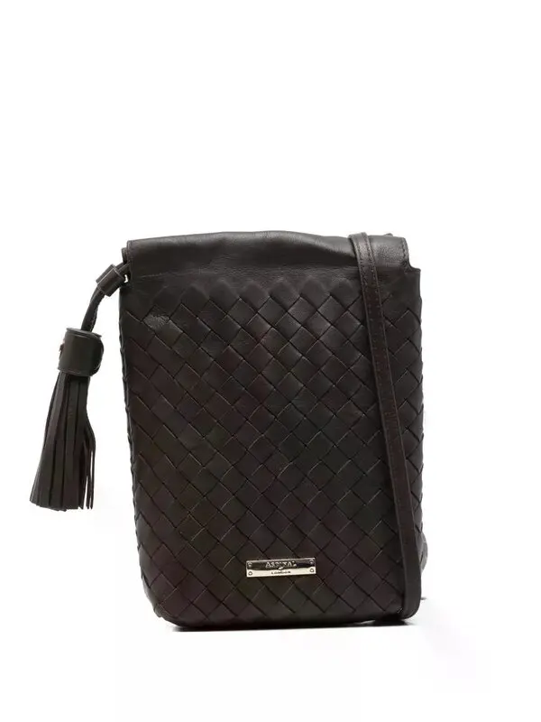 ASPINAL OF LONDON Hudson Woven Mini Crossbody Bag - Brown