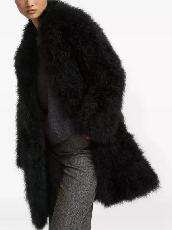 YVES SALOMON Feather-detailing Coat - C99