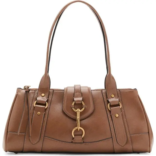 Mango Faux Leather Shoulder Bag