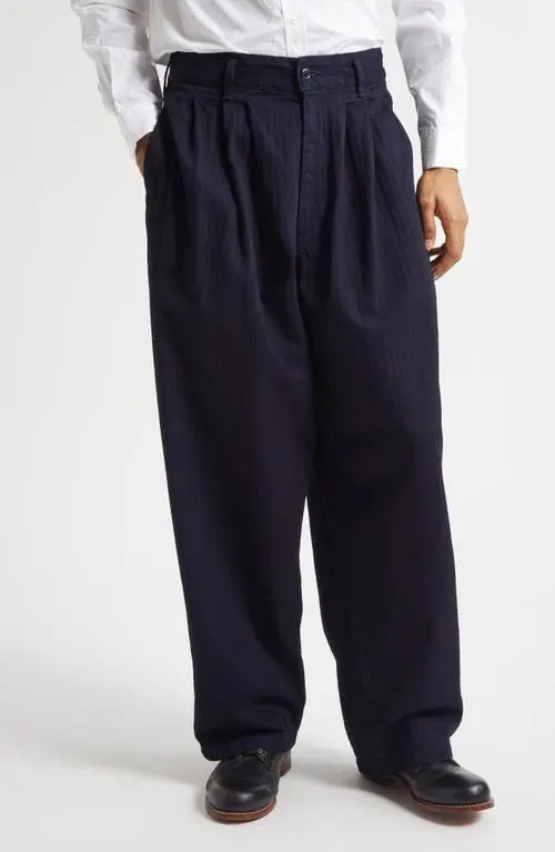 Yohji Yamamoto Side Tape Detail Pleated Jeans
