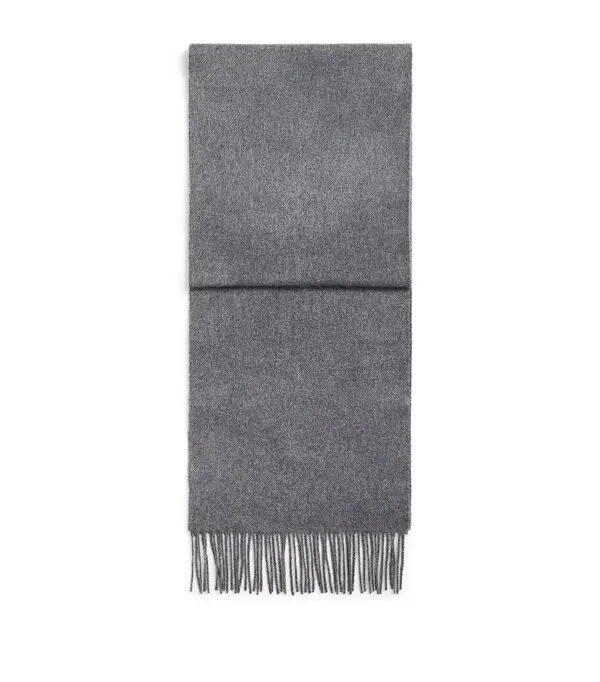 Johnstons Of Elgin Cashmere Fringe Scarf - Grey