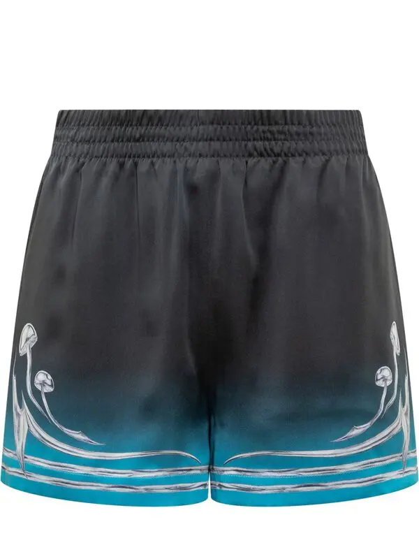 Casablanca Printed Silk Shorts - Multicolor