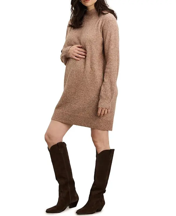 Hatch Collection Cozy Pointelle Poise Mini Maternity Dress