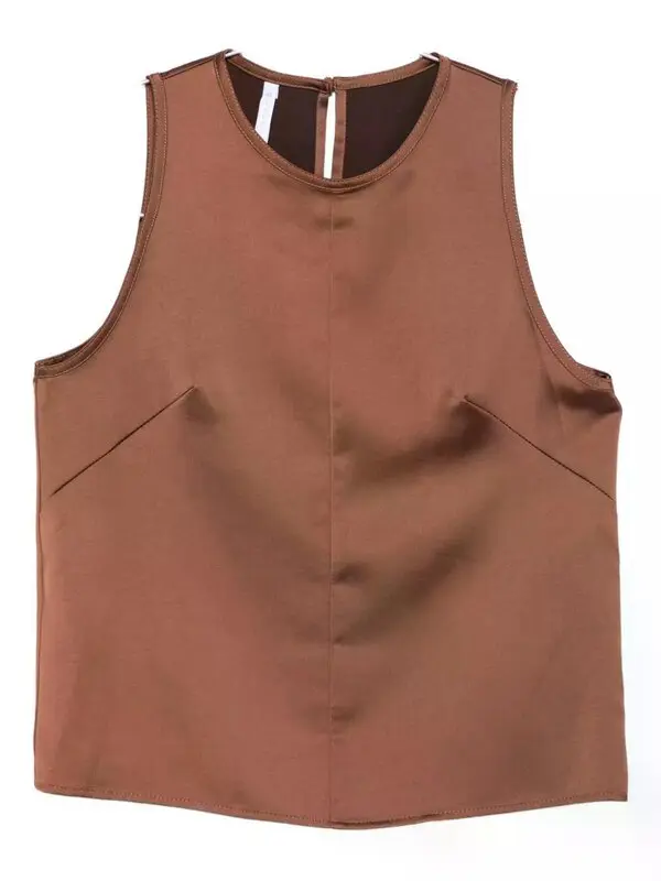 Imperial Sleeveless Tank Top - Brown