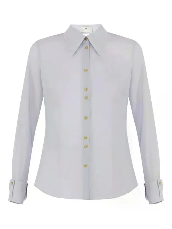 Elisabetta Franchi Button-front Backless Shirt - Neutrals