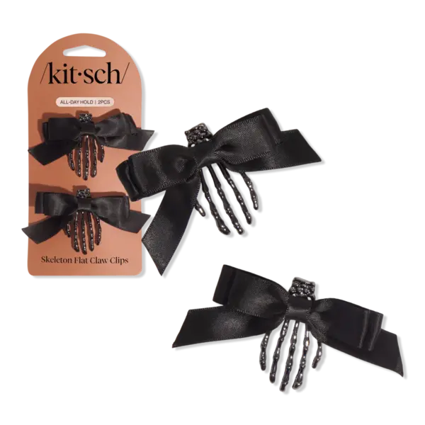 KITSCH Skeleton Flat Claw Clips 2-piece Set