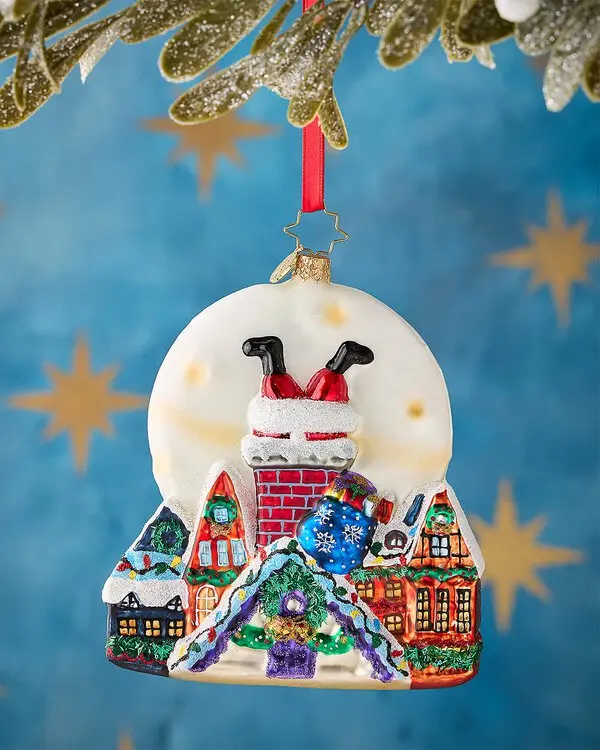 CHRISTOPHER RADKO Santa's Moonlight Mischief Christmas Ornament