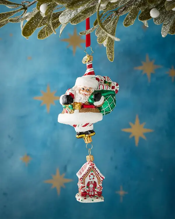 CHRISTOPHER RADKO Santa's Sugary Abode Christmas Ornament